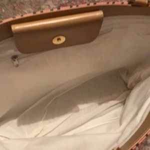 Bags | Brand New Sequin Cafe Scene Bag With Wood Handles | Poshmark